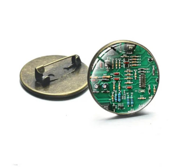 Circuit Board Button – Aunt Matilda's Steampunk Trunk