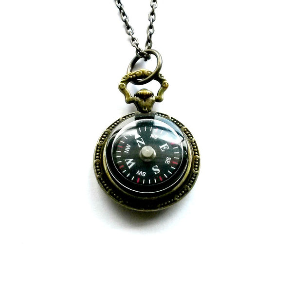 Compass Stopwatch Necklace – Aunt Matilda's Steampunk Trunk