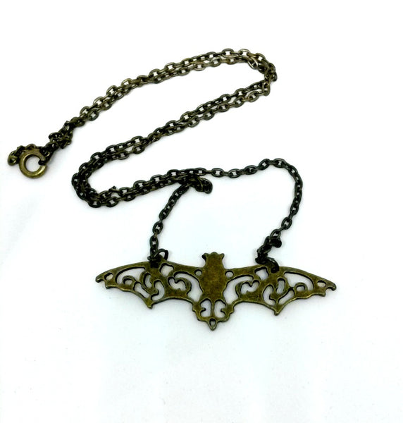 Bat Filigree Necklace – Aunt Matilda's Steampunk Trunk