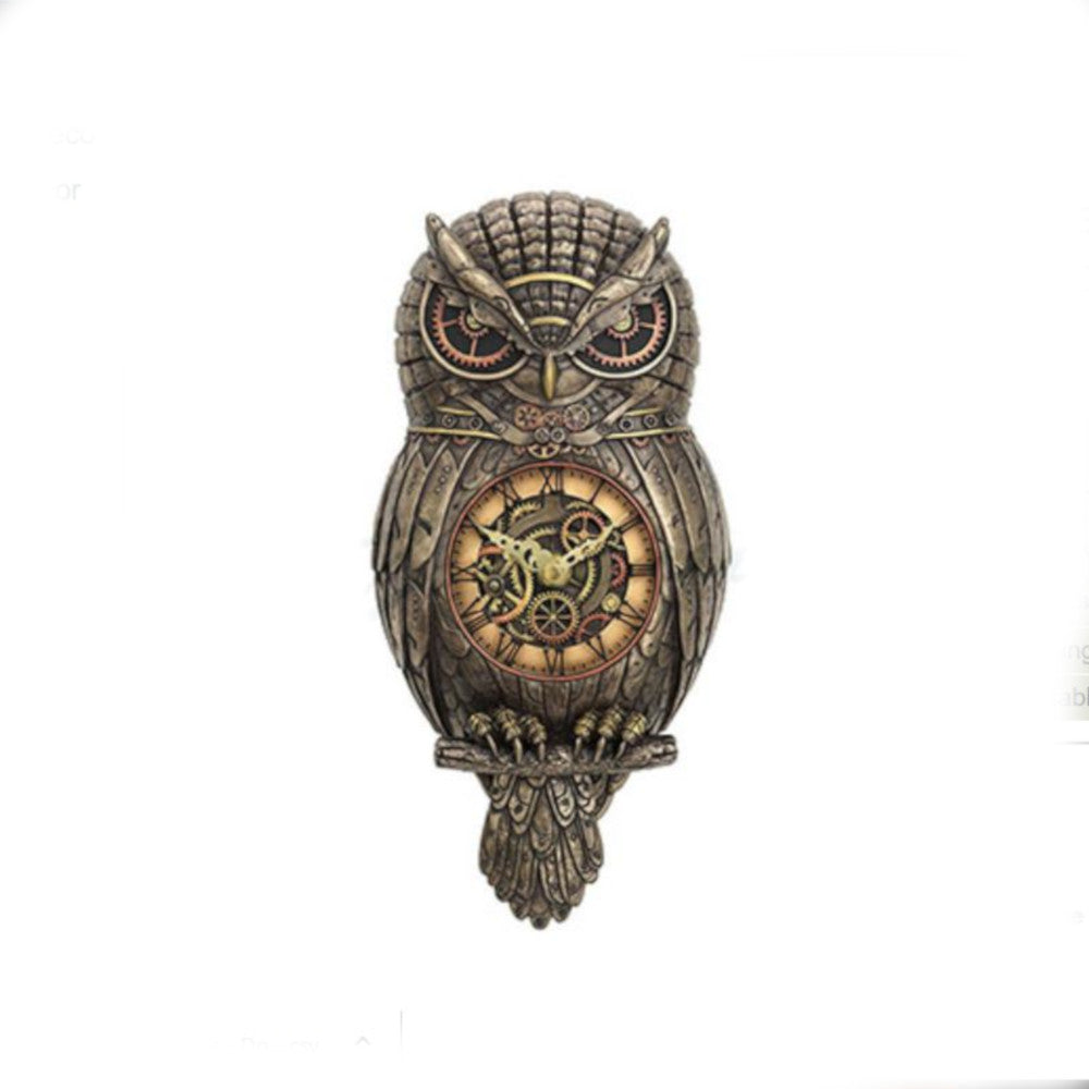 Owl Pendulum Wall Clock – Aunt Matilda's Steampunk Trunk